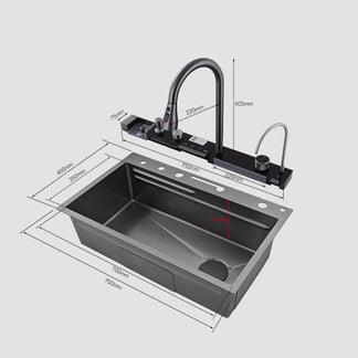 Boelon Luxury Kitchen Sink with Digital Display and Waterfall Design ...