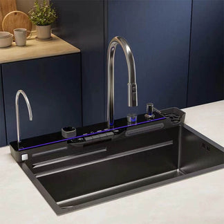 Boelon Luxury Kitchen Sink with Digital Display and Waterfall Design ...